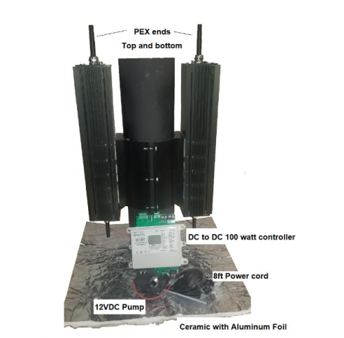 Home-Thermoelectric-generator TEG modules 100W wood stove generator